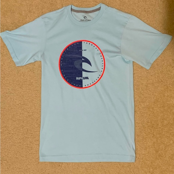 Rip Curl | Shirts | Rip Curl Mens Light Blue Tshirt | Poshmark